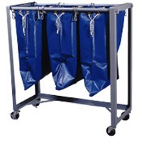 N1019754-Open Front Mail Bag Racks - 3 Bag