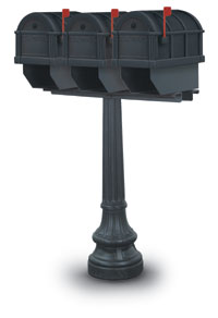 N1026016-Merlin 1092 Triple Top Mount Mailbox System