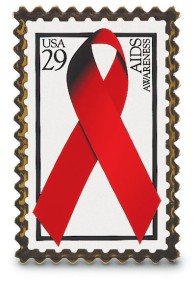S1005537-AIDS Awareness Stamp Pin